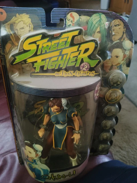 STREET FIGHTER CHUN-LI Round 2 Capcom Action Figure New In Package $40. ...