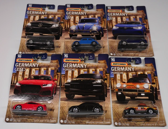 MATTEL MATCHBOX METAL Series Germany Cars Auswahl Porsche 911 VW Audi ...