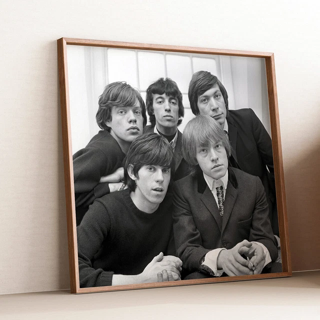 ROLLING STONES VINTAGE Poster Musique 1964 Photo Blanc Et Noir Affiche ...