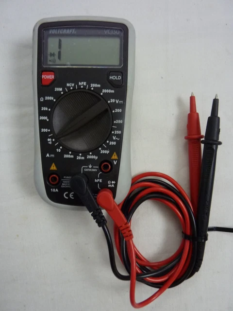 VOLTCRAFT VC130 DIGITAL Meter 2000 counts CAT III 250v £22.00 - PicClick UK