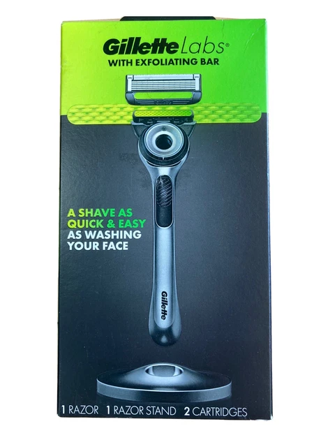 GILLETTE RAZOR WITH Exfoliating Bar by Gillette Labs, Shaving Kit for ...