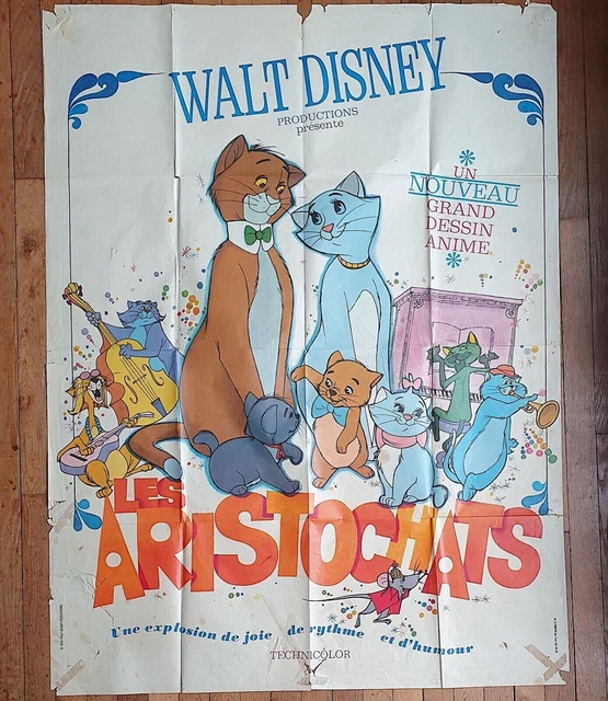 LES ARISTOCHATS Ancienne Affiche Cinéma Originale 160 X 120 Walt Disney 1970 EUR 29,00 - PicClick FR
