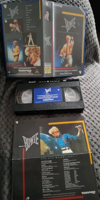 DAVID BOWIE - Serious Moonlight VHS Video Tape (1986) blue case live ...