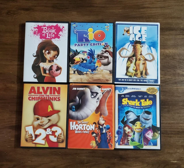 6 ANIMATED MOVIES 20th Century Fox, DreamWorks Kids/Family Movies DVDs ...