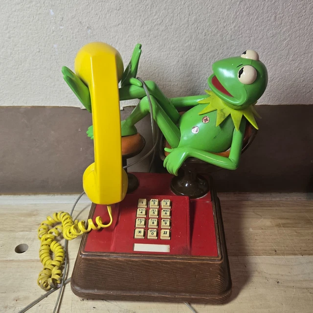 JIM HENSON KERMIT the Frog Muppet Push Button Phone UNTESTED £92.63 ...
