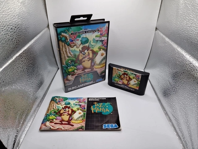 TAZ MANIA Vintage 1990's Sega Megadrive game *in OG box with manual* £ ...