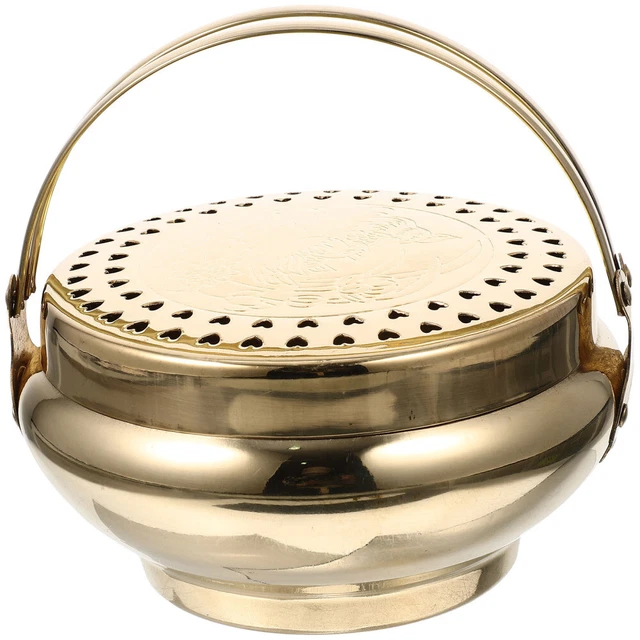 WEDDING CROSS BRAZIER Brass Bride Home Heating Stove Retro Incense ...