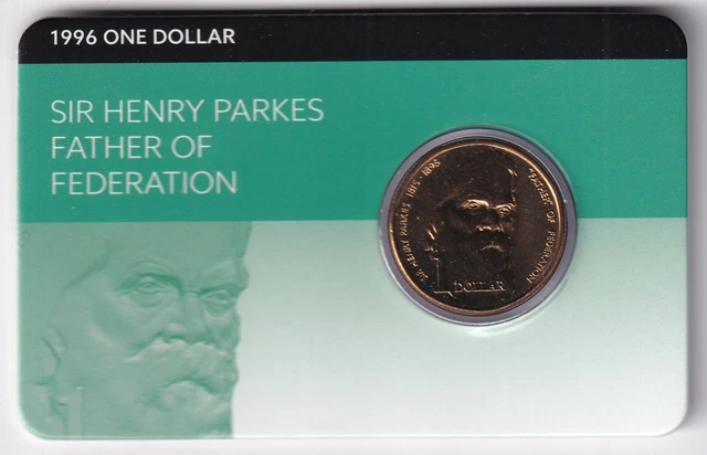 AUSTRALIAN: 1996 $1 Sir Henry Parkes Father Of Federation Unc Coin On ...