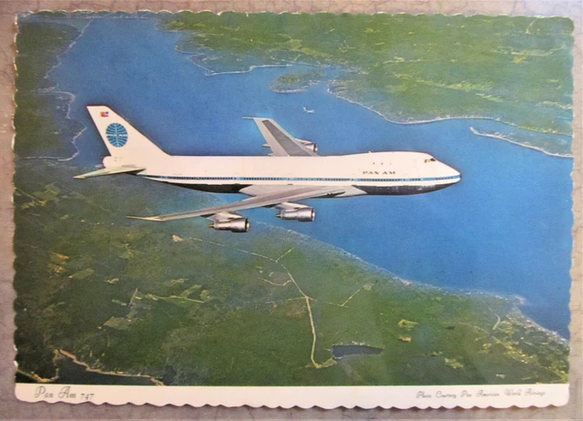 1970'S PAN AM 747 Jet Airplane Pan American Airways Postcard $1.75 ...
