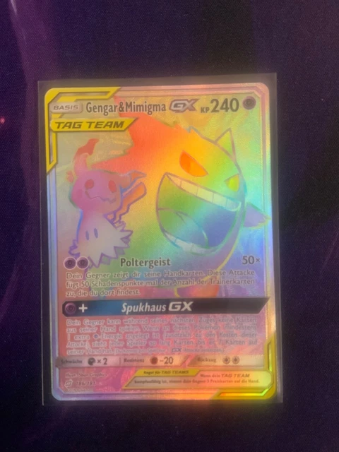 POKEMON GENGAR & Mimigma GX DE 186/181 Tag Team Alternative Art NM TCG EUR 55,00 - PicClick DE