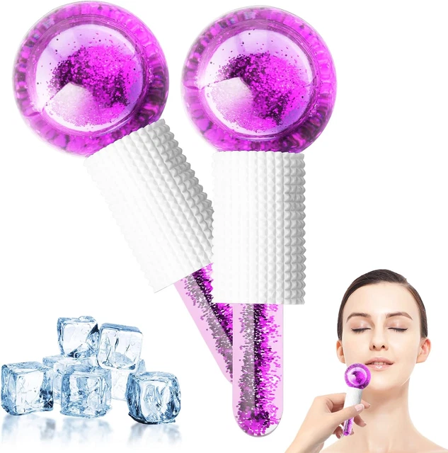2 PCS ICE Globes for Facials, Spa Cooling Globe Roller for Face Eye ...