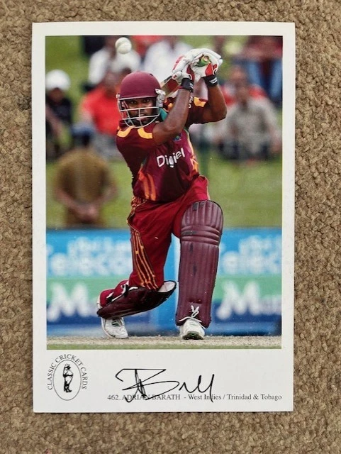 RARE SIGNED CLASSIC Cricket Card - Adrian Barath - West Indies - Card ...