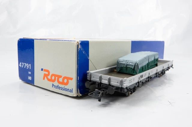 ROCO 47791 RUNGENWAGEN mit Ladung: Vorbau “Krokodil” der SBB, sehr ...