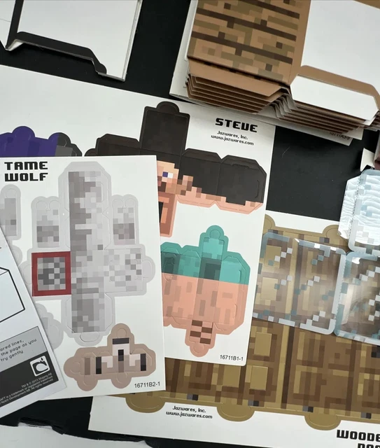 MINECRAFT PAPERCRAFT OVERWORLD Shelter Pack Build Set - En l'état voir ...