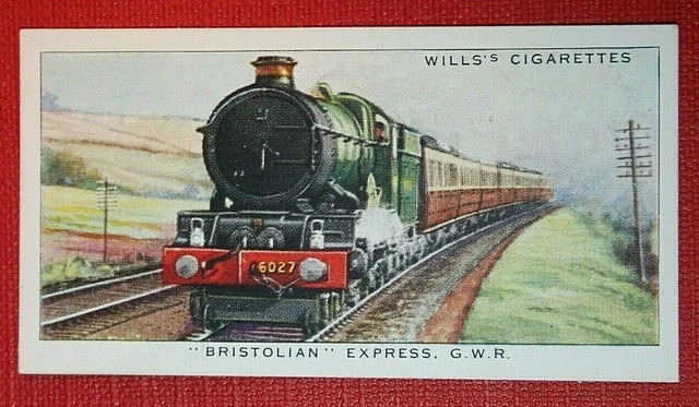 GWR BRISTOLIAN EXPRESS Vintage 1930's Railway Card £4.99 - PicClick UK