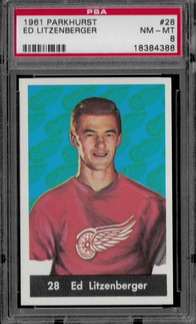 1961 1962 PARKHURST Ed Litzenberger # 28 PSA 8 Hockey card $225.00 ...