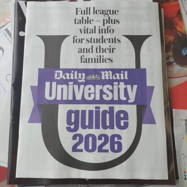 UNIVERSITY GUIDE 2026 Leaflet Daily Mail 07.09.25 £2.22 - PicClick UK