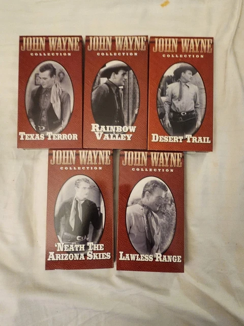 JOHN WAYNE 5 VHS Box Set Classic Western Movie Collection Free Shipping ...