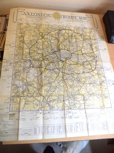 OLD VINTAGE AA A.A. LONDON WEST END & ROUTE MAPS bomb sites 1940s 1950s ...