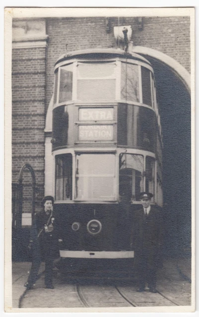 LONDON; LCC NO 1 'Bluebird' With Driver & Female Conductor, PC Size ...