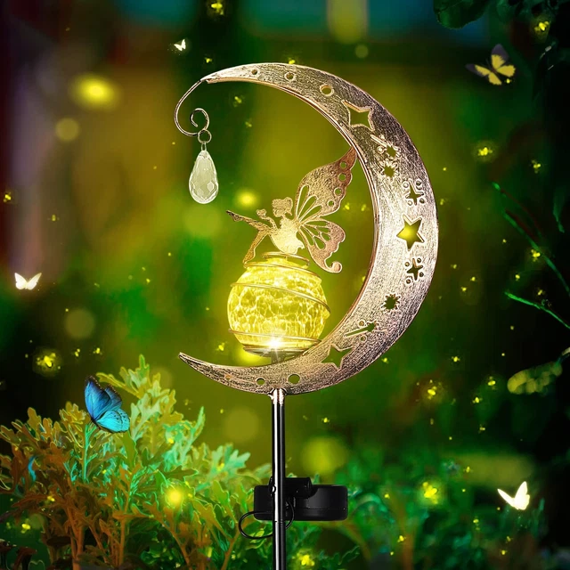SOLAR LIGHTS OUTDOOR Garden Stake Light LED Fairy Solar lights Garden ...