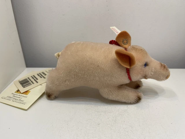 STEIFF ANIMAL COCHON 033278 Happy 2000 - 18 cm. Excellent état EUR 35 ...