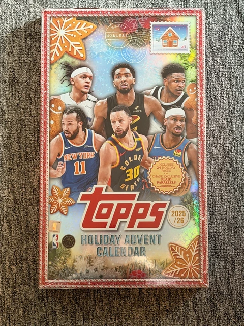 2025-26 TOPPS BASKETBALL Holiday Advent Christmas Calendar Box NBA ...