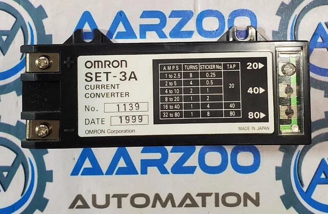 OMRON SET-3A CURRENT Converter 1-80 Amp $233.49 - PicClick