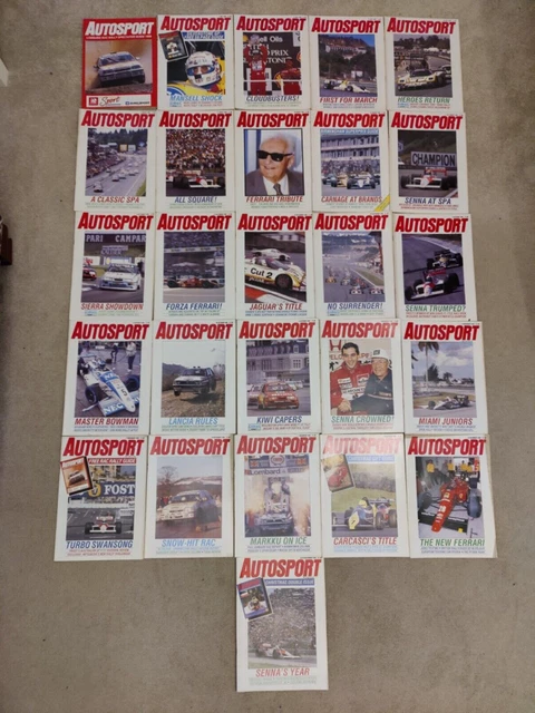 52X VINTAGE AUTOSPORT Magazines (1988) January to December - RARE ...