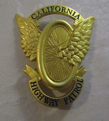 (REPRO) BADGE CALIFORNIA HIGHWAY PATROL Flying Wheels gold (nicht mehr ...