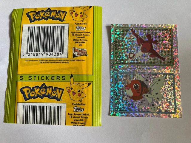 BOOSTER PACK ULTIMATE Stickers Pokemon Serie 7 Latias Mint Merlin Topps ...