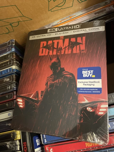 THE BATMAN (2022) Steelbook, 4K Ultra HD + Blu-Ray + Numérique, scellé ... THE BATMAN (2022) Steelbook, 4K Ultra HD + Blu-Ray + Numérique, scellé ...