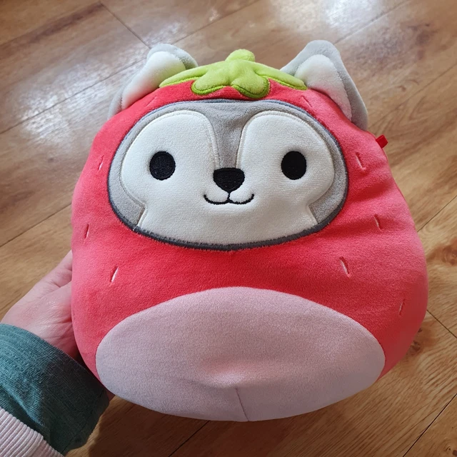 SQUISHMALLOWS RYAN THE Husky in Strawberry Costume 7 Inch Plush Soft ...