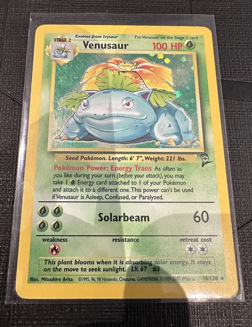 POKÉMON VENUSAUR BASE Set 2 18/130 Holo Unlimited Holo Rare EUR 49,00 ...