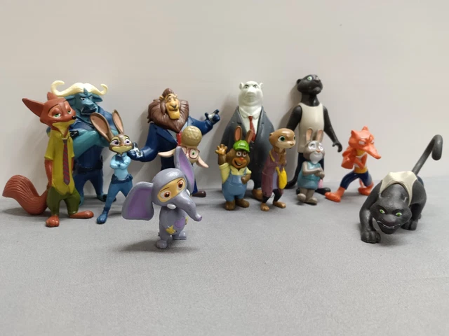 DISNEY ZOOTOPIA 13-PIECE Set Nick Judy Renato Mini Figures PVC Toys ...