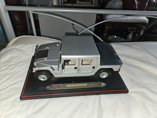 HUMMER H1 SUT Hardtop Silver 1:18 Scale Maisto Opening Hood & Doors £30 ...