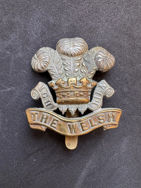 WW1 BRITISH ARMY The Welsh Regiment Cap Badge GAUNT EUR 30,00 - PicClick IT
