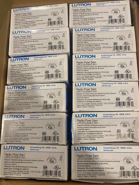 Lutron Lrf2 Ocr2b P Wh 120v Wireless Ceiling Sensor White 24 Available 50 00 Picclick Ca