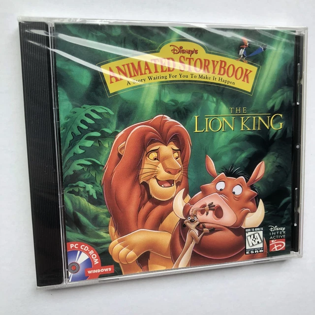 CD-ROM ÉDUCATIF DISNEY'S THE LION KING Animated Storybook PC Windows 98 ...