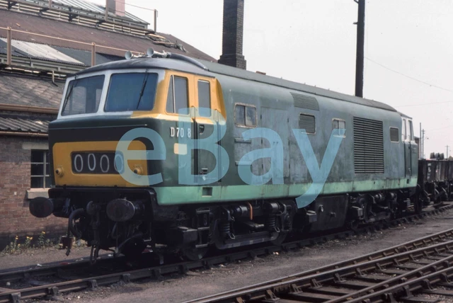 35MM RAILWAY SLIDE of Class 35 Hymek D7018 @ Didcot MPD Copyright to ...