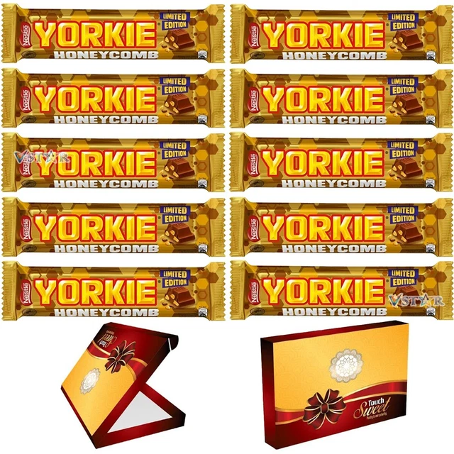 YORKIE HONEYCOMB MILK Chocolate DUO Bar 10 x 66g With Gift Box £23.15 ...