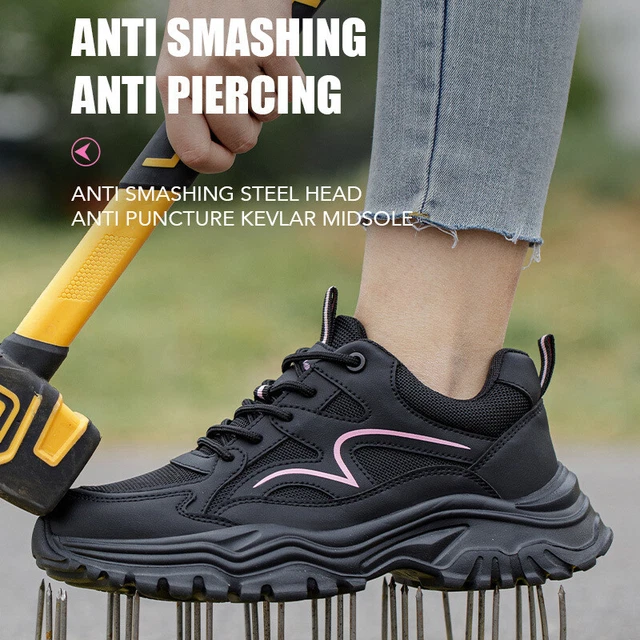 WOMEN SAFETY TRAINERS Ladies Safety Shoes Steel Toe Cap Trainers Work ...