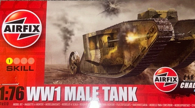AIRFIX 01315V 1/76 WW1 MALE TANK Mk.1 (bagged) £3.82 - PicClick UK