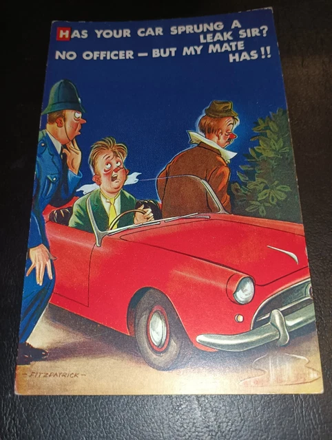 BLACK TRIANGLE SERIES, BAMFORTH COMIC #2180, Policeman, Car & Drunk ...