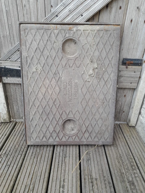 CAST IRON MANHOLE Inspection Drain Cover and frame 660mm x 508mm very ...