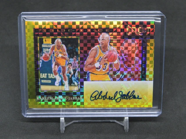 2023-24 PANINI PRIZM Kareem Abdul-Jabbar Oro Select Poche Auto/10 Lakers Bk3 EUR 72,19 - PicClick IT