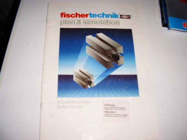 FISCHERTECHNIK HEFT BAUANLEITUNG/PROSPEKTE, PLAN § simulation [2] EUR 4 ...