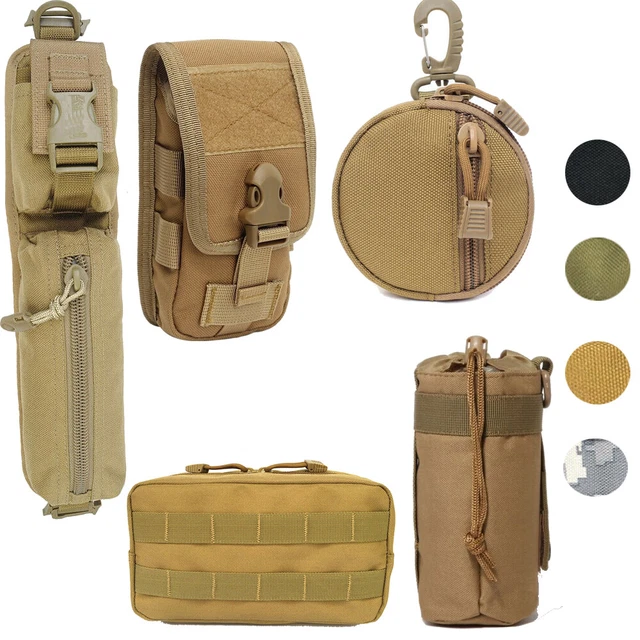 5 TYPES MILITARY Tactical EDC Fanny Pack Molle Storage Bag Sundries ...