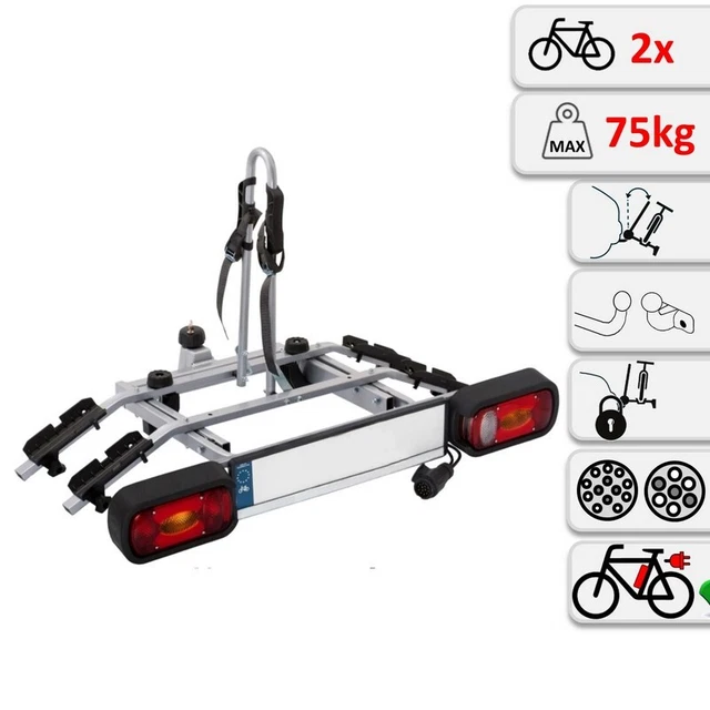 TITAN2 TOWBAR MOUNTED 2 Bike Rack Cycle Carrier Tilting Theft ...
