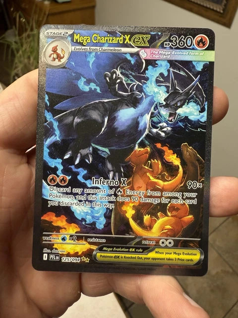 POKEMON SIR MEGA Charizard X EX 125/094 Phantasmal Flames Ultra Rare ...